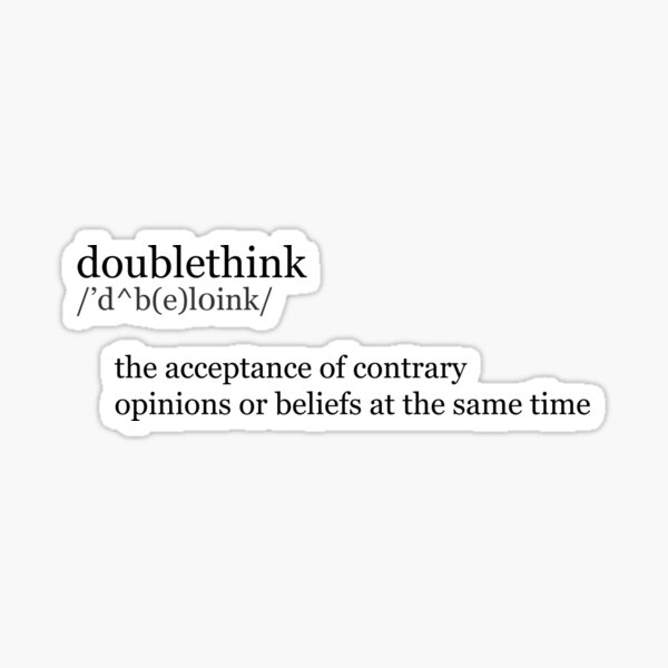 "Double Think 1984" Sticker by HenryBourke767 | Redbubble