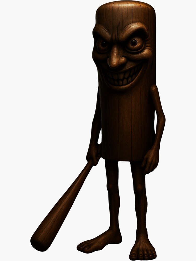 "Evil Tung Tung Tung Sahur (Italian Brainrot) " Sticker for Sale by ...