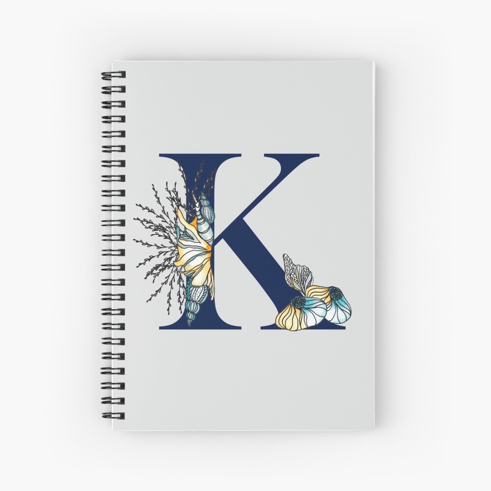 "Letter K - Navy uppercase Alphabet, sea life, seashells, ocean ...