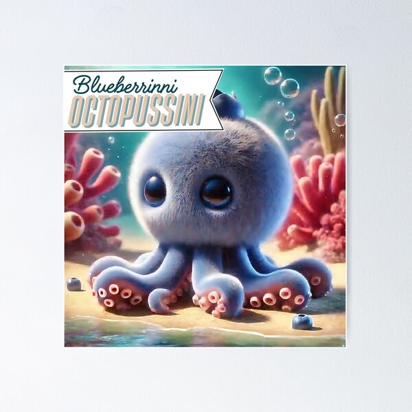 "Blueberrinni Octopussini - Italian Brainrot" Poster for Sale by ...
