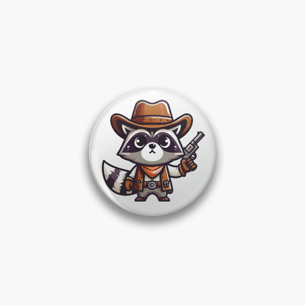 "Raccoon Sheriff Cute Western Racoon In Cowboy Hat Pack" Sticker for ...