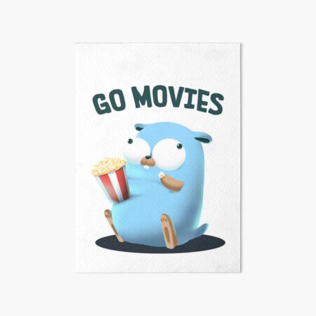 "Gopher Golang Go Movies" Art Board Print by clgtart | Redbubble