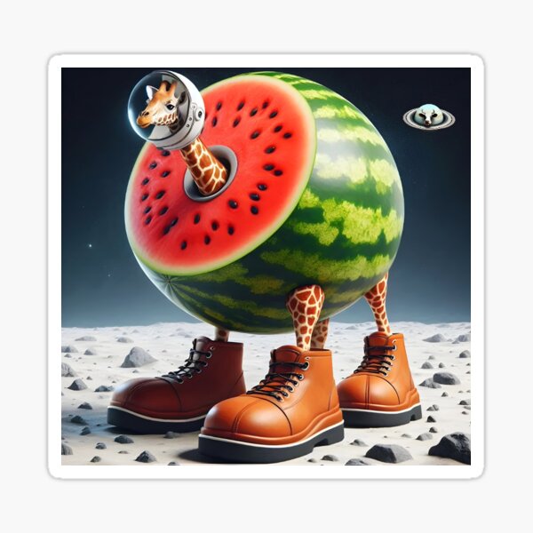 "Giraffa Celeste Giraffe Melon in boots Brainrot Meme" Sticker for Sale ...