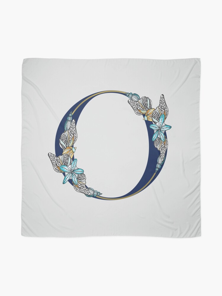 "Letter O - Navy uppercase Alphabet, sea life, seashells, ocean ...