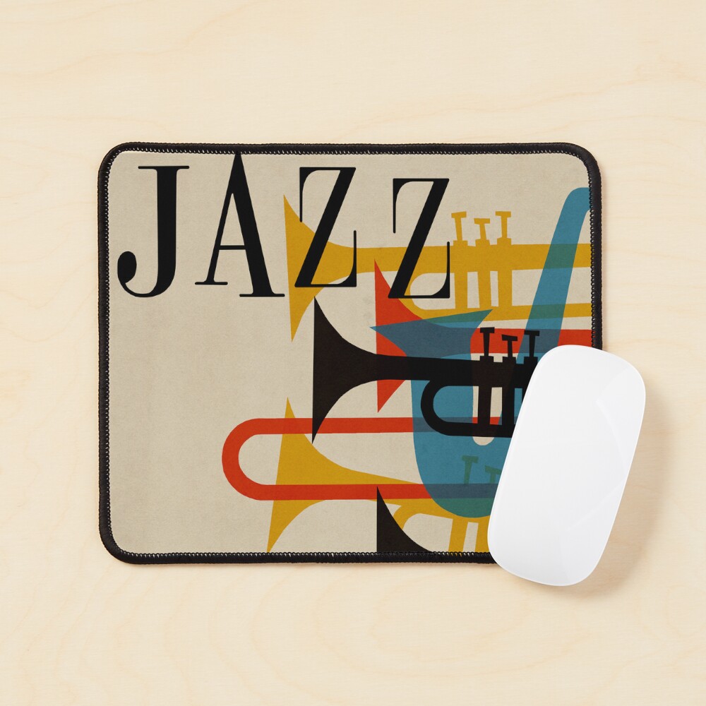 "jazz retro 1950s style poster beatnik midcentury modern design artwork ...