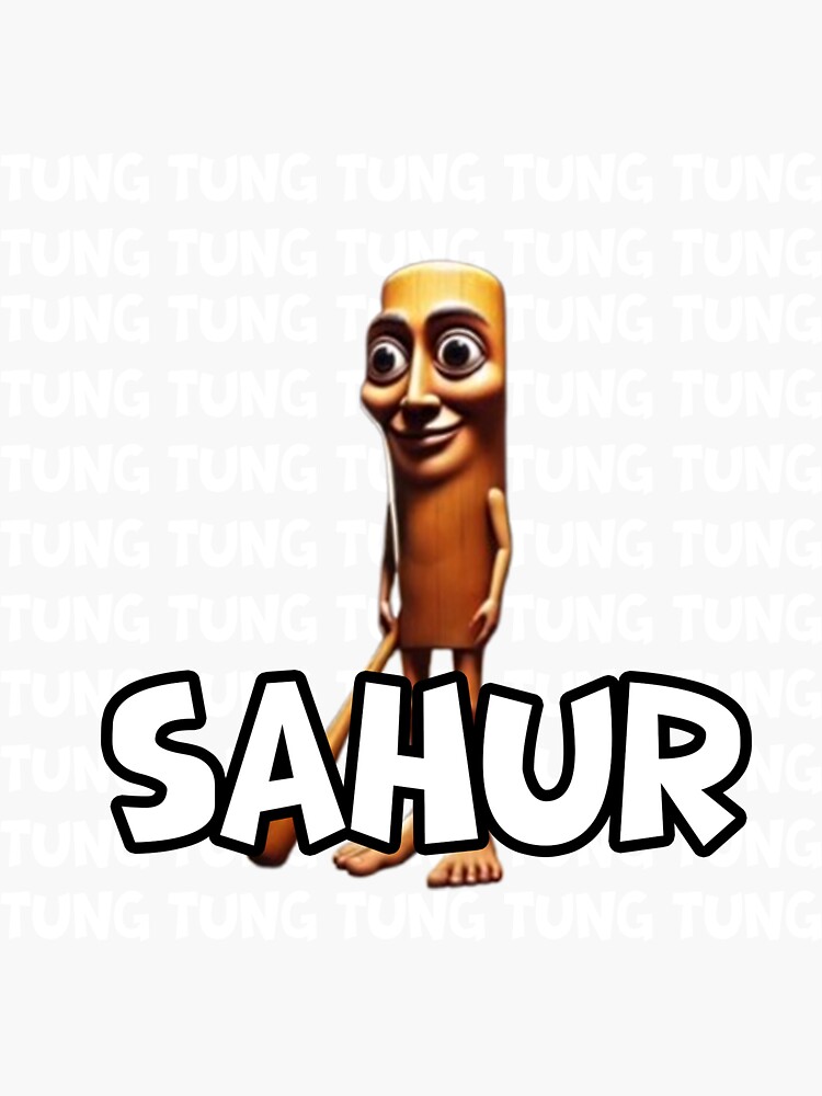 "tung tung tung sahur" Sticker for Sale by Qusay-fanous | Redbubble