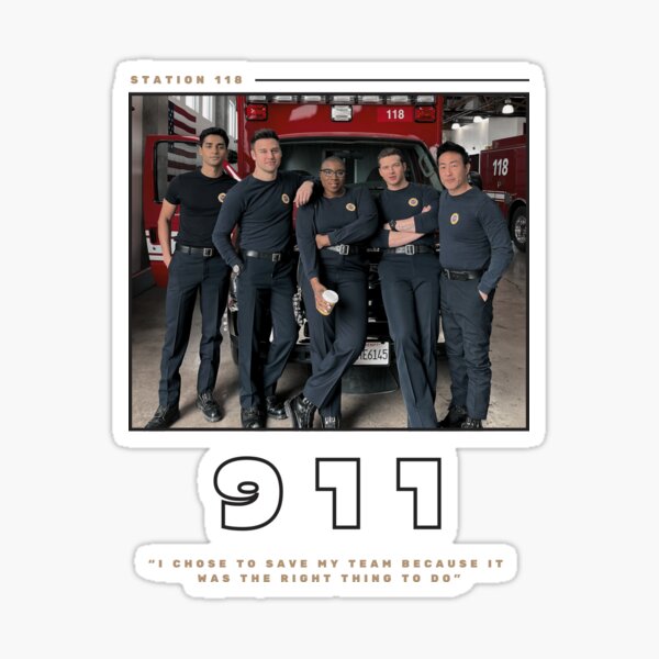 "Station 118 - 911 crew" Sticker for Sale by florachauveau | Redbubble
