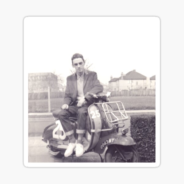 "Mods 1964 Scooter Club" Sticker for Sale by Linkbekka | Redbubble
