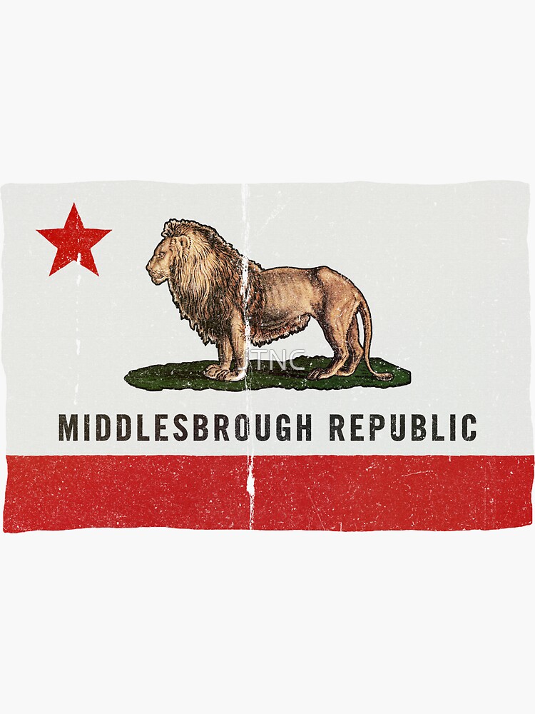 "Middlesbrough Republic" Sticker for Sale by JTNC | Redbubble