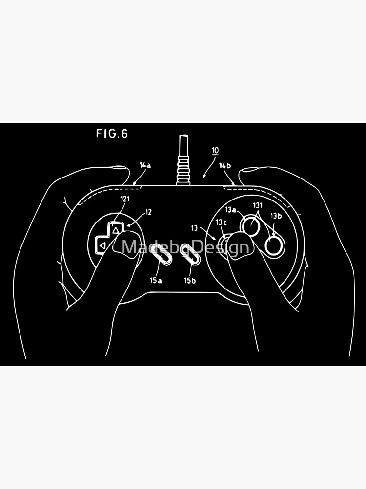 "Nintendo Handheld Game Controller Patent Blueprint Art" Poster by ...