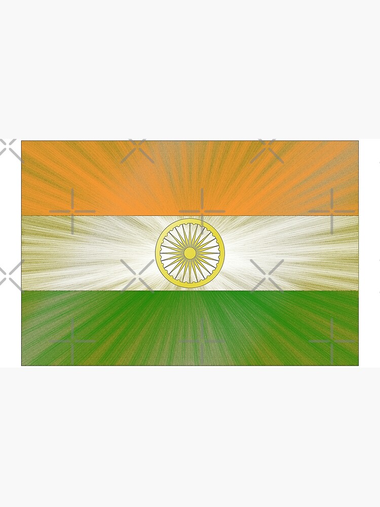 "Tiranga with the yellow ashoka chakra wheel like the sun that emanates ...