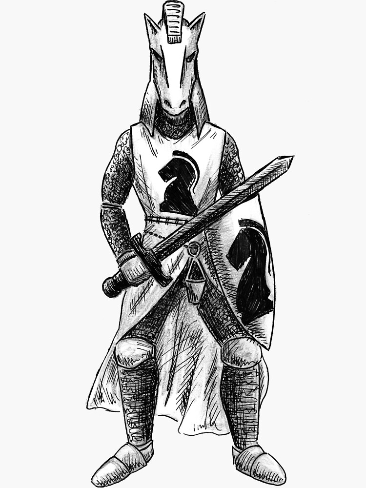 "Knighty Knight" Sticker by DBLthreatMAGEE | Redbubble