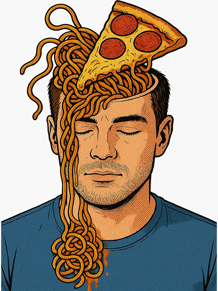 "Italian Brainrot Surreal Pop Art Explosion of Spaghetti and Pizza ...