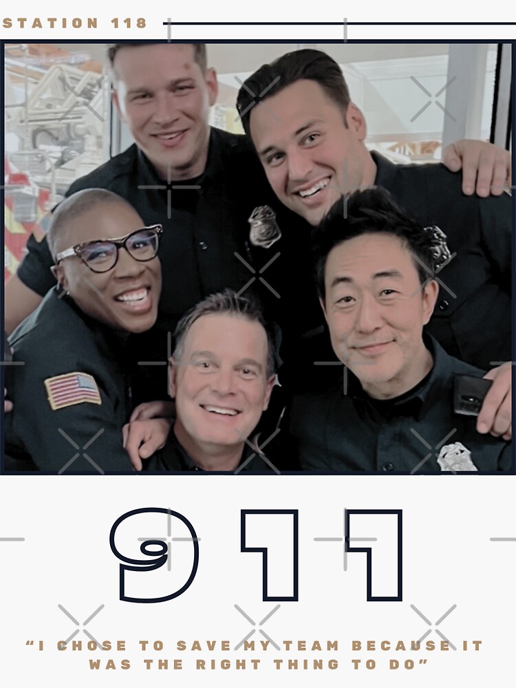 "Station 118 - 911 crew" Sticker for Sale by florachauveau | Redbubble