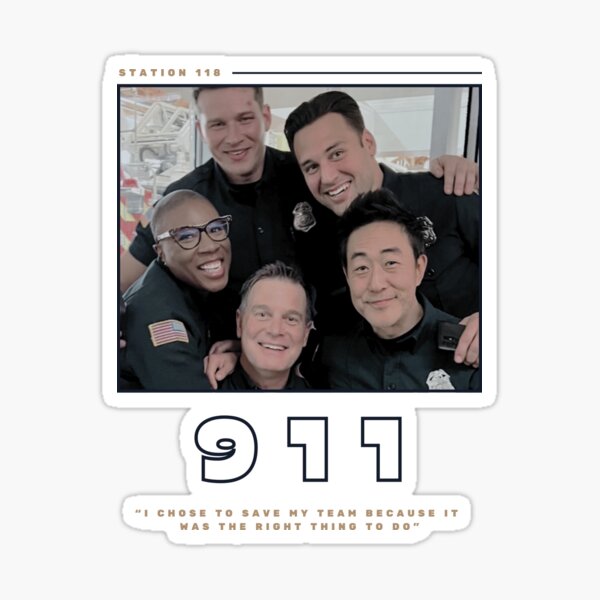 "Station 118 - 911 crew" Sticker for Sale by florachauveau | Redbubble