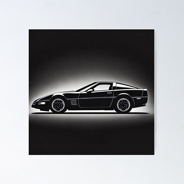 "Corvette C4 Silhouette " Poster for Sale by TheArtOfCar | Redbubble