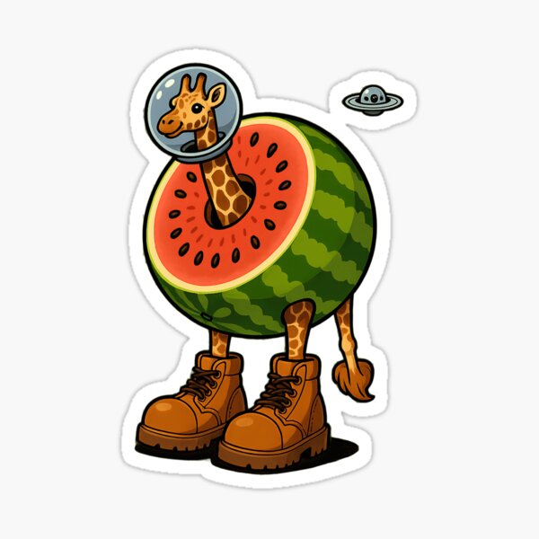 "Girafa Celestre Viaggio Agereste – Brain Rot Watermelon Giraffe ...