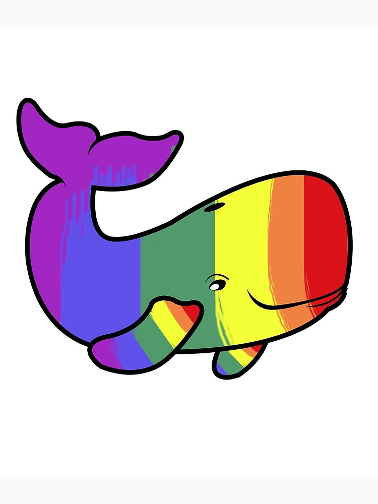 "Rainbow Whale Gay Pun Pride Month" Poster by CreativeStrike | Redbubble