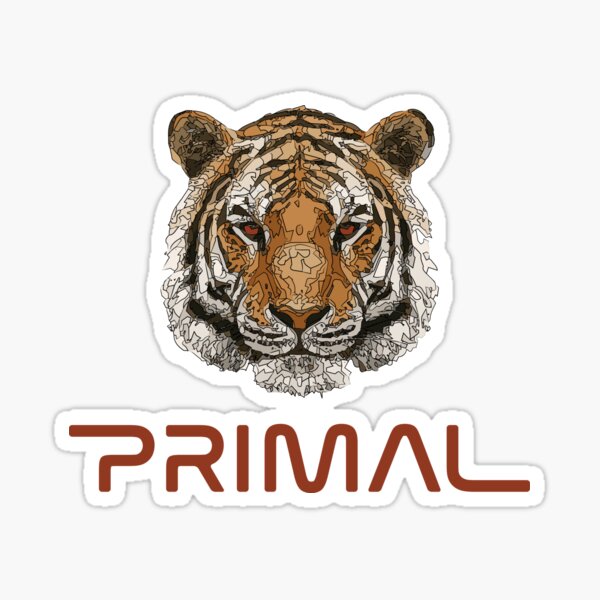 "Primal Tiger " Sticker by kmhess21 | Redbubble