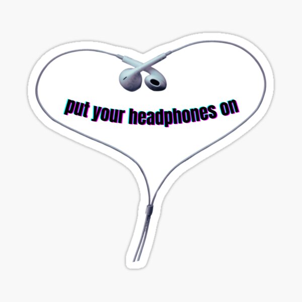 "Headphones On Addison Rae Lyric" Sticker for Sale by kellyegan | Redbubble