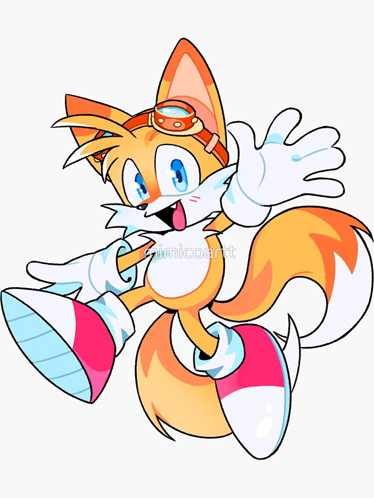 "Tails - Sonic The Hedgehog" Sticker by mimicoartt | Redbubble