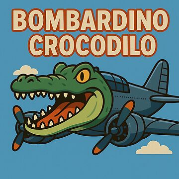 "Bombardino Crocodilo – Viral Meme Plane Crocodile Design" Sticker for Sale by Hydravisions ...
