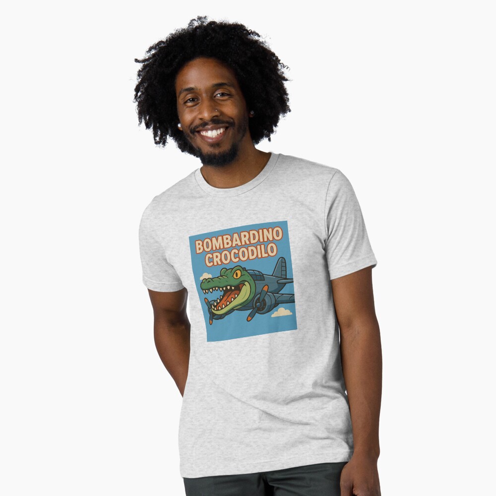 "Bombardino Crocodilo – Viral Meme Plane Crocodile Design" Sticker for ...
