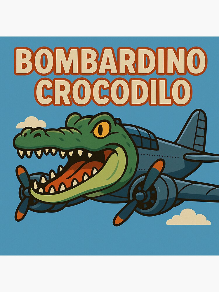 "Bombardino Crocodilo – Viral Meme Plane Crocodile Design" Sticker for Sale by Hydravisions ...