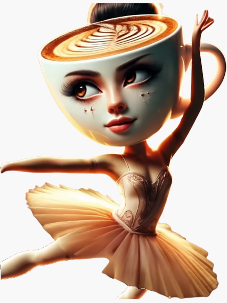 "Ballerina Cappuccina (Italian Brainrot) " Sticker for Sale by ...