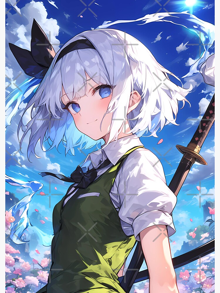 "Youmu Konpaku Touhou Project Anime Swordswoman Sky Serene Bloom ...