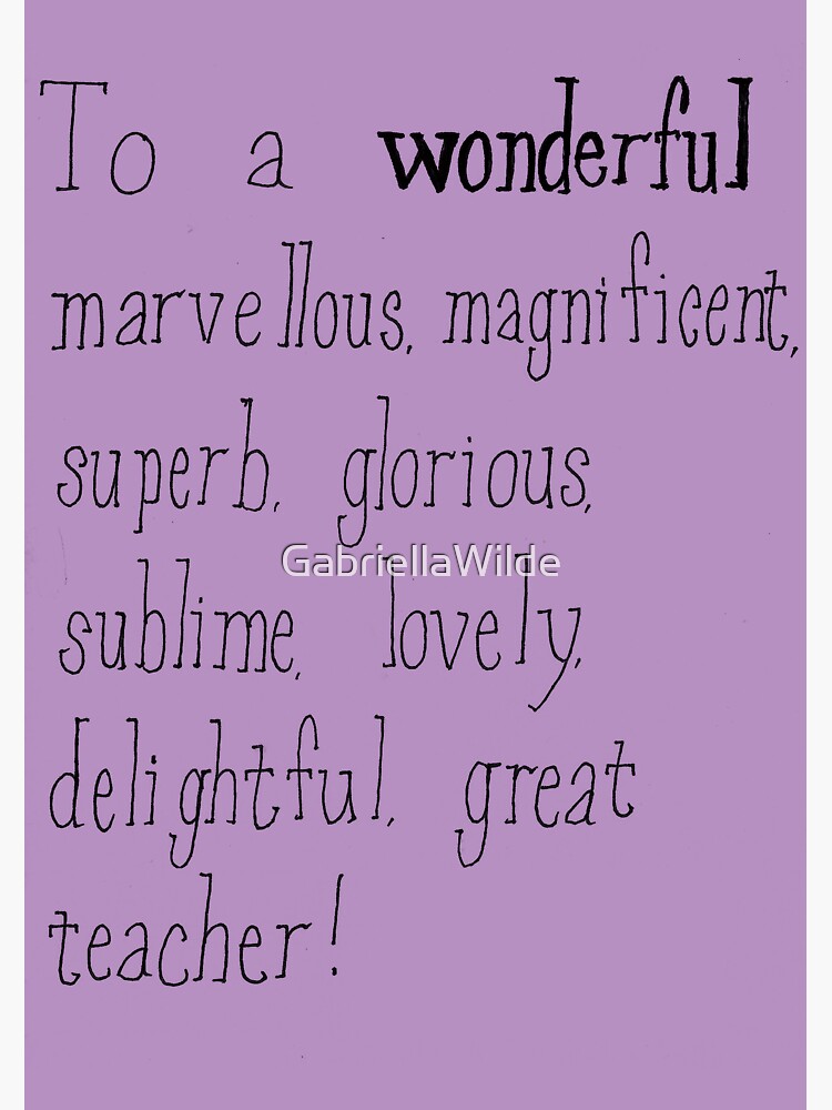 "Thank you thesaurus" Sticker by GabriellaWilde | Redbubble