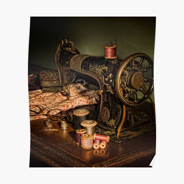"vintage sewing machine" Poster for Sale by utherpen | Redbubble