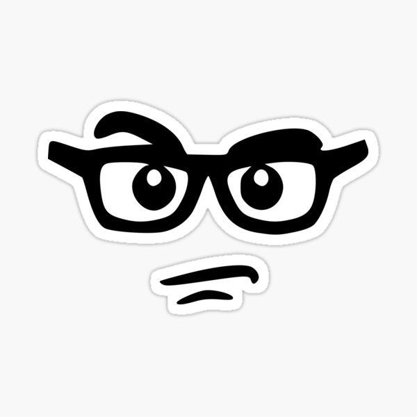 "Brick Face - grumpy glass design" Sticker for Sale by tonylau81 | Redbubble