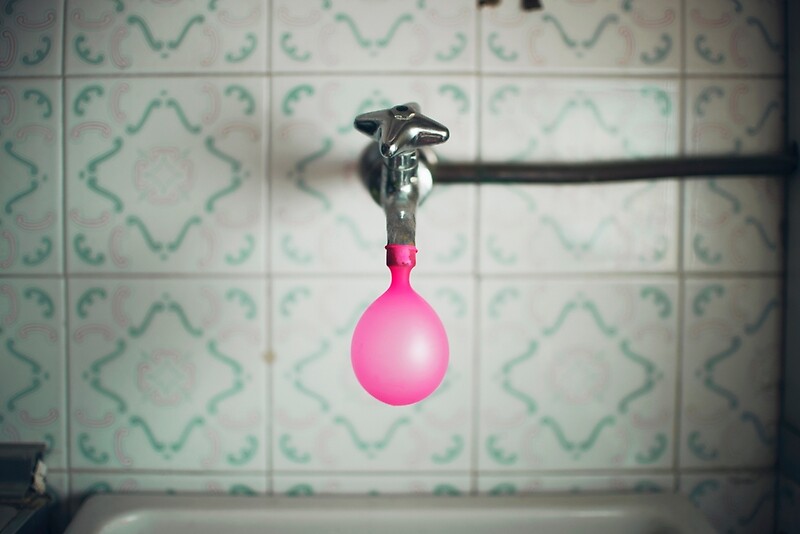 "Tap with a pink balloon" by TheOtherErre | Redbubble