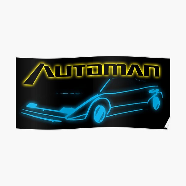 "AUTOMAN TV SERIES LAMBORGHINI" Poster by ThrowbackMotors | Redbubble