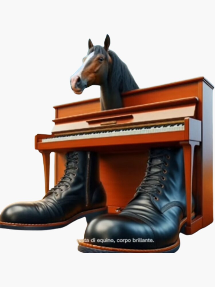 "Ecco Cavalo Virtuoso (Italian Brainrot) " Sticker for Sale by ...