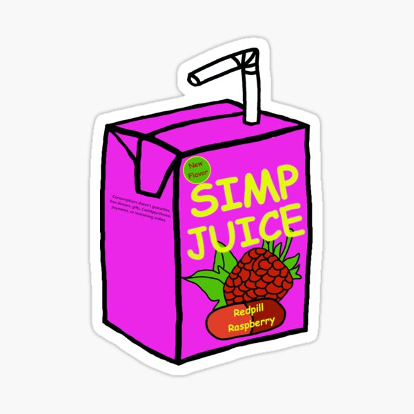 "Simp Juice" Sticker for Sale by CthulhusPajamas | Redbubble
