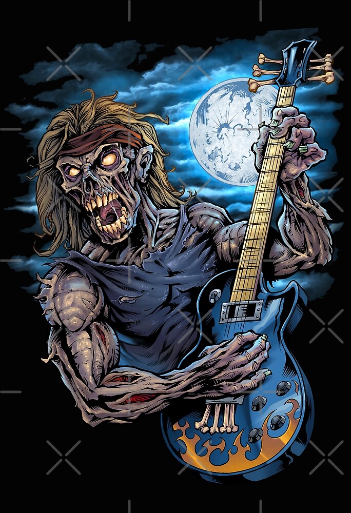 "Heavy Metal Zombie Guitarist" by Brian Allen | Redbubble