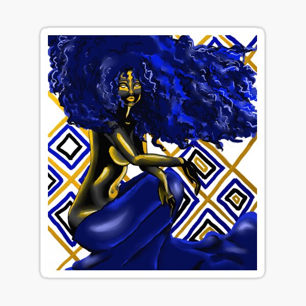 "Blue and Gold Goddess" Sticker by adbauer04 | Redbubble