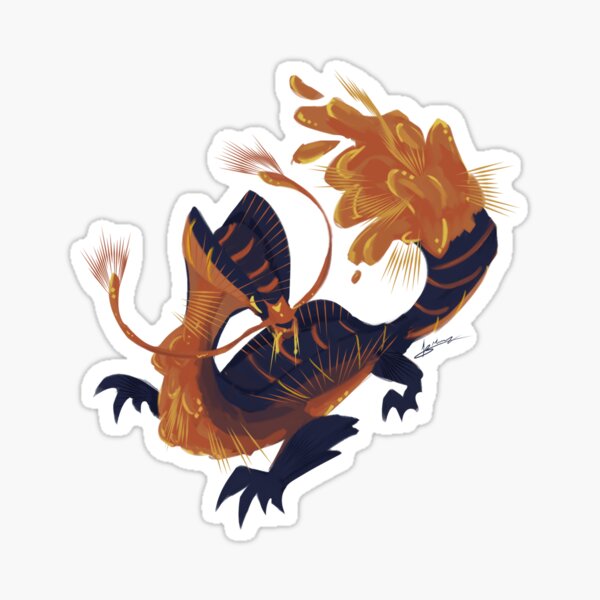 "Monster Hunter Magma Almudron" Sticker for Sale by OodlesOfOodlez ...