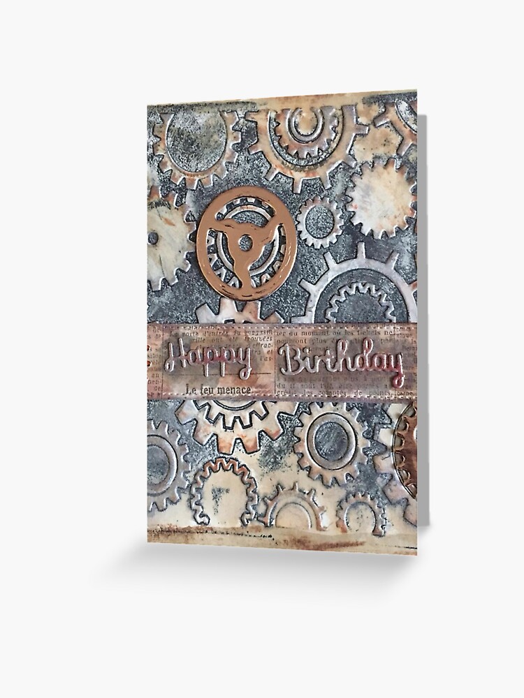 "Steampunk happy birthday" Greeting Card for Sale by katbull560 | Redbubble