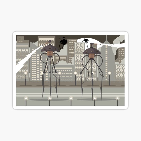 "science fiction alien giant tripod" Sticker for Sale by matintheworld ...