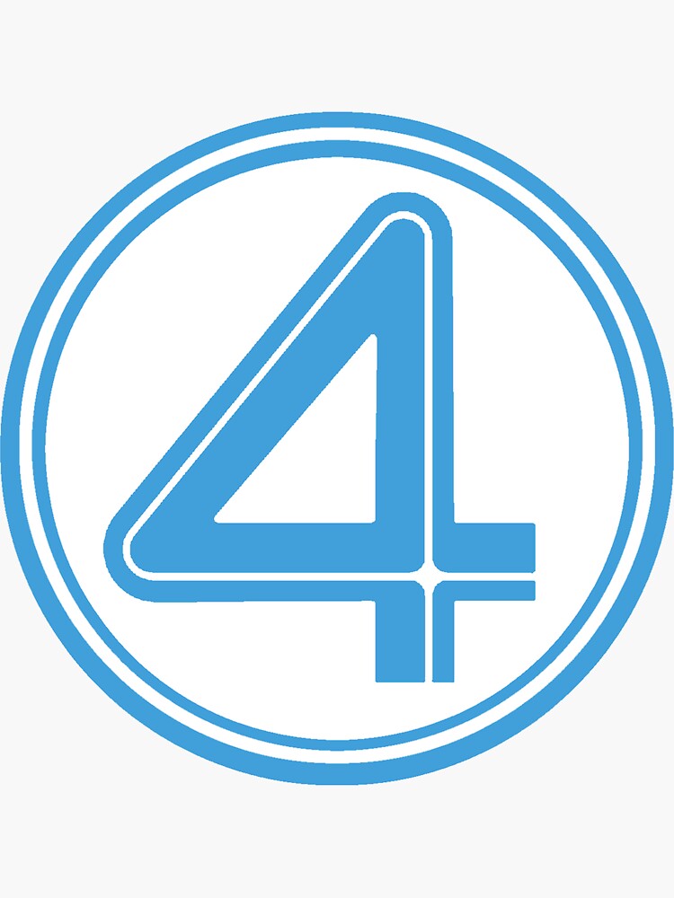 "Fantastic 4 Four Superhero Team Fan Art Logo" Sticker for Sale by ...