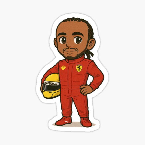 "Lewis Hamilton – Ferrari 2025 Chibi Sticker" Sticker for Sale by ...