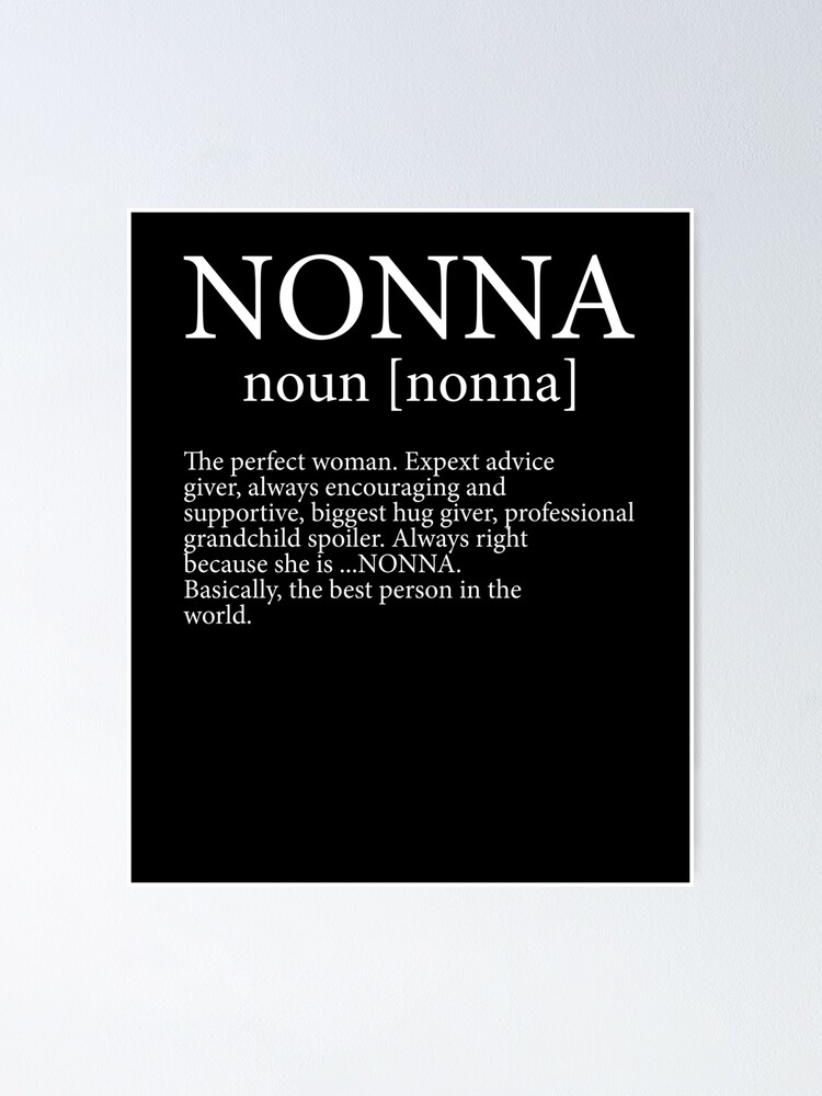 "Nonna-Definition" Poster von kieranight | Redbubble