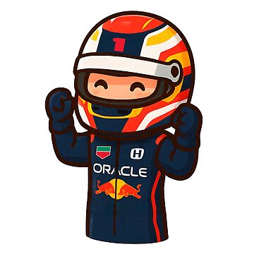 "MAX VERSTAPPEN WIN POSE | CHIBI STICKER | F1 DRIVER" Sticker for Sale ...