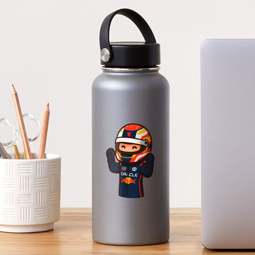 "MAX VERSTAPPEN WIN POSE | CHIBI STICKER | F1 DRIVER" Sticker for Sale ...