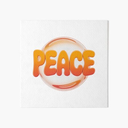 Peace Written In Bubble Letters