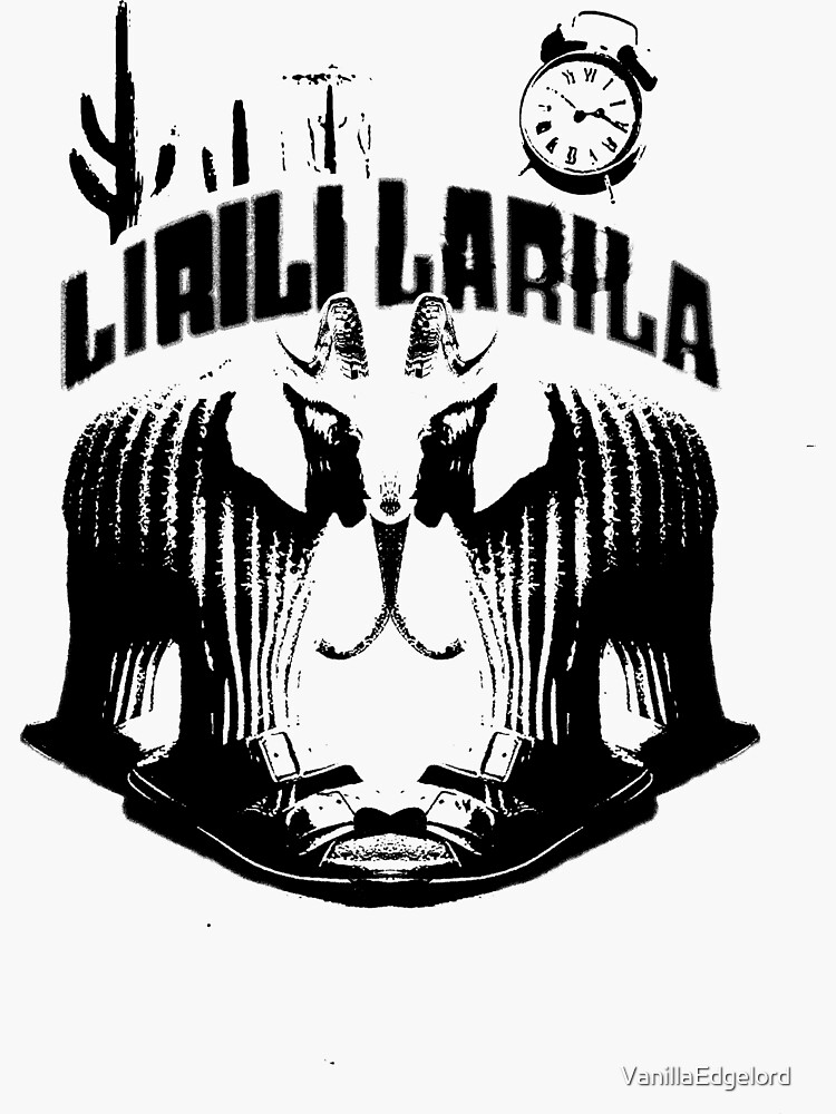 "Lirili Larila Italian Brainrot Goth Shirt" Sticker by VanillaEdgelord ...
