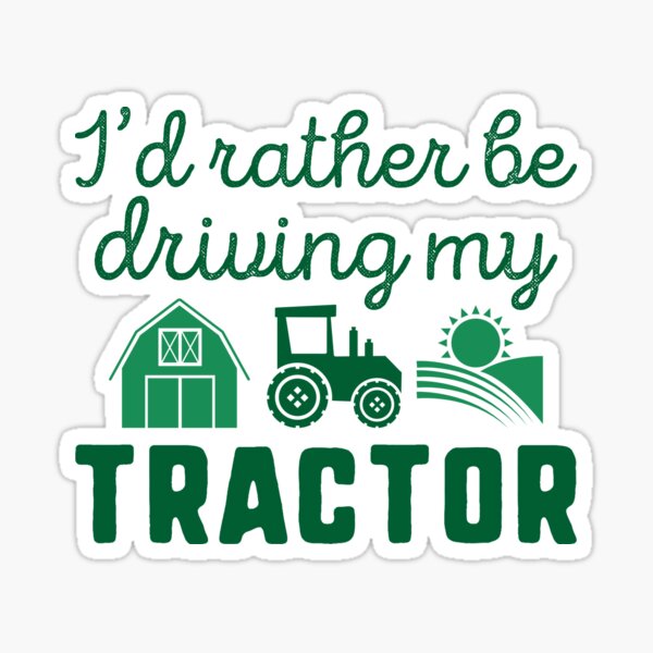 Funny Tractor Stickers | Redbubble